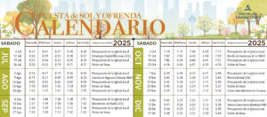 2025 Sunset & Offering Calendar | Texas Conference SDA Headquarters